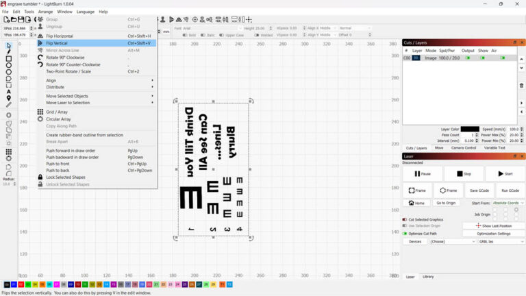 How to Laser Engrave Tumblers in Lightburn - CNCSourced
